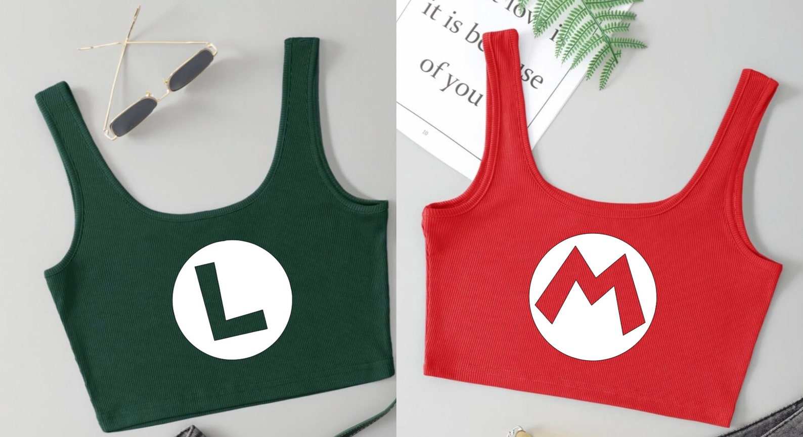Mario And Luigi Sexy Costume Womans Mario And Luigi Etsy