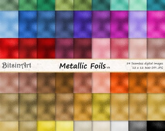 Metallic Foil With Strokes Seamless Textures, Seamless Foil Digital ...