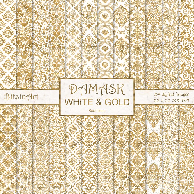 Damask Digital Paper - Etsy