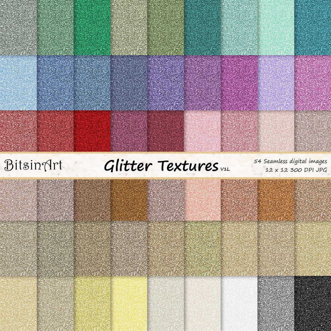 Glitter Seamless Textures, Seamless Glitter Digital Paper, Shiny ...
