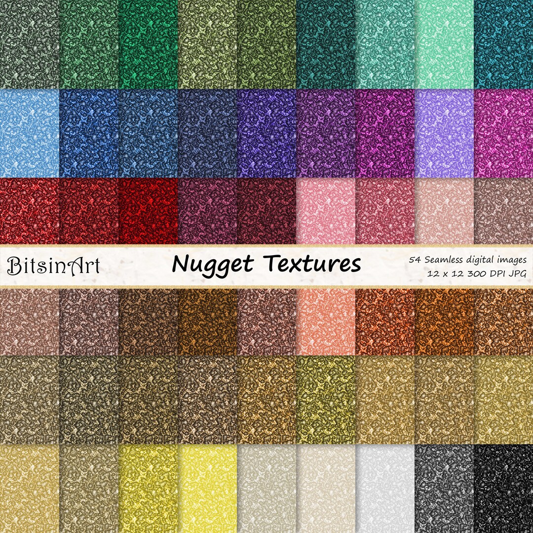 Nugget Seamless Textures, Seamless Nugget Digital Paper, Shiny Seamless ...