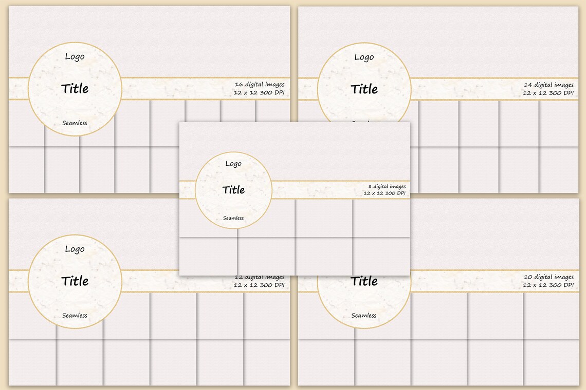 Digital Papers Mockup Templates, Scrapbooking Kit Display Mockup, PSD ...