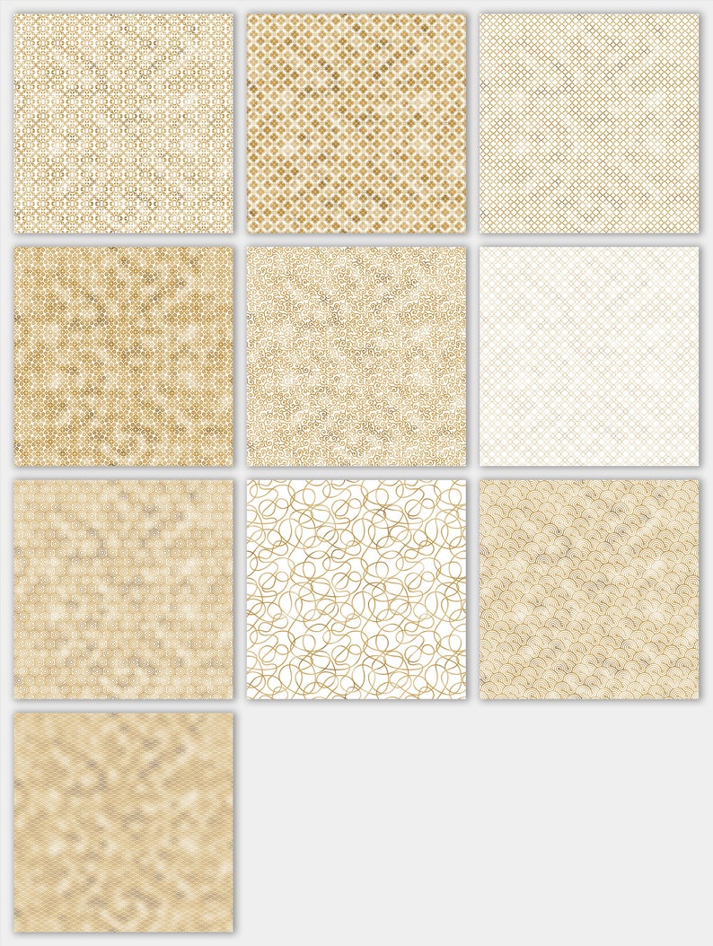 Ornamental White and Gold Seamless Patterns, Seamless Ornamental ...
