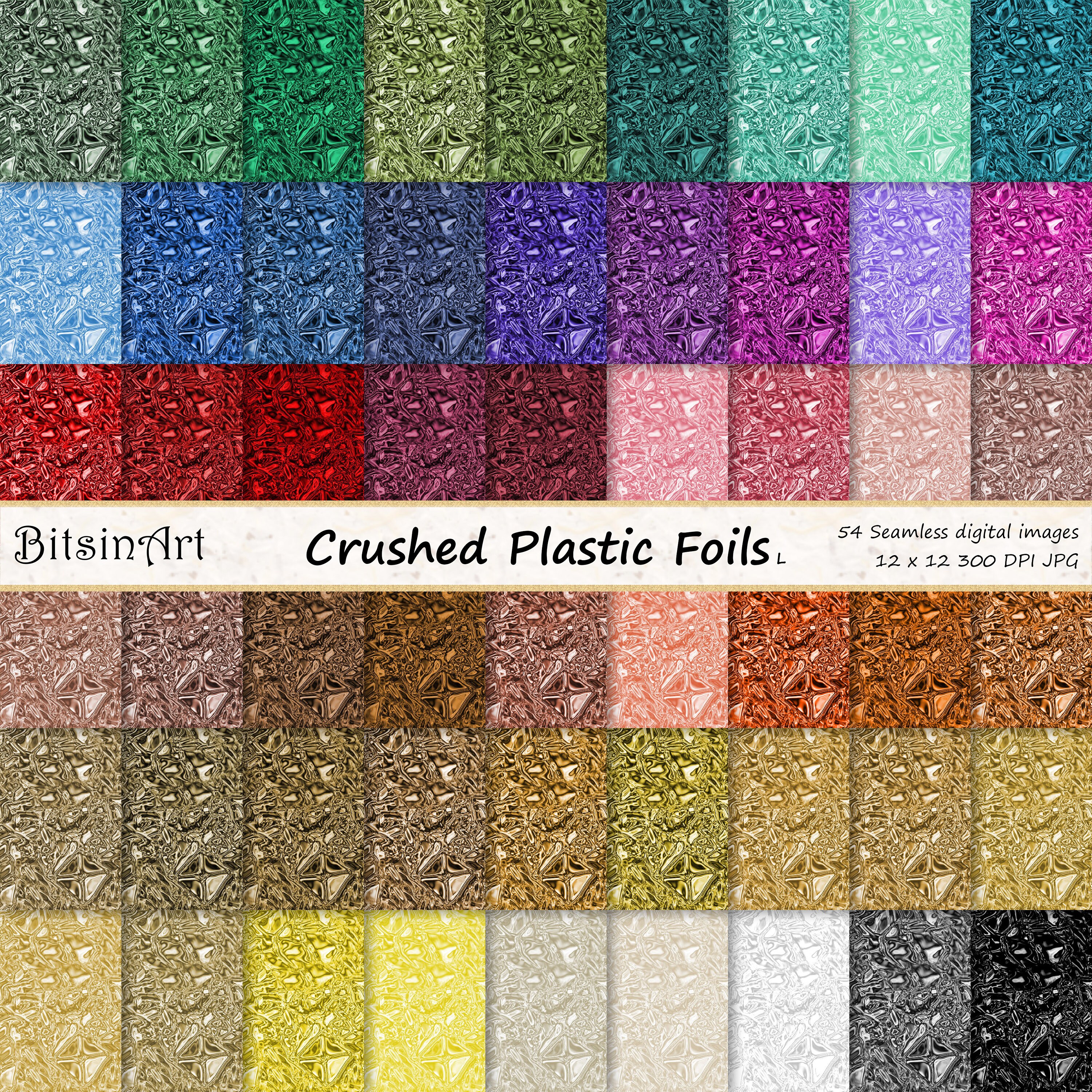Crushed Plastic Foil Seamless Textures, Seamless Foil Crushed Digital ...