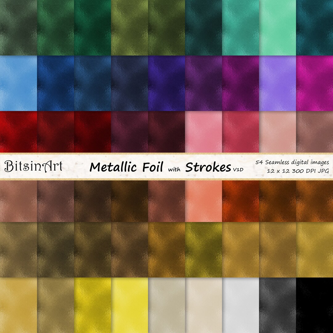 Metallic Foil With Strokes Seamless Textures, Seamless Foil Digital ...