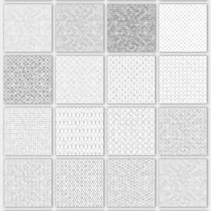 Art Deco White and Silver Seamless Patterns, Seamless Art Deco Digital ...