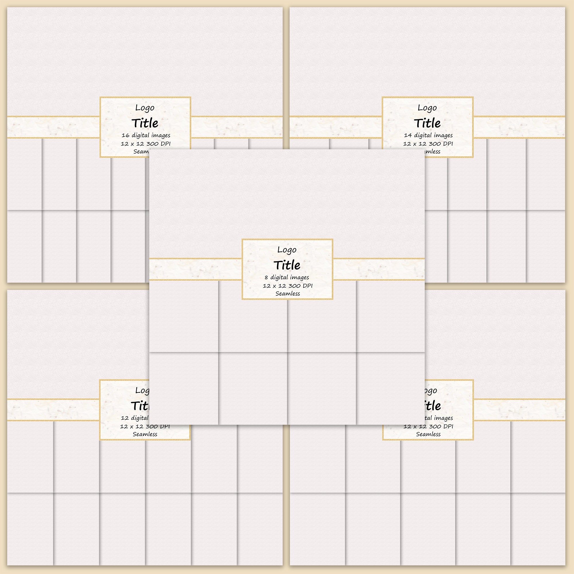 Digital Papers Mockup Templates, Scrapbooking Kit Display Mockup, PSD ...