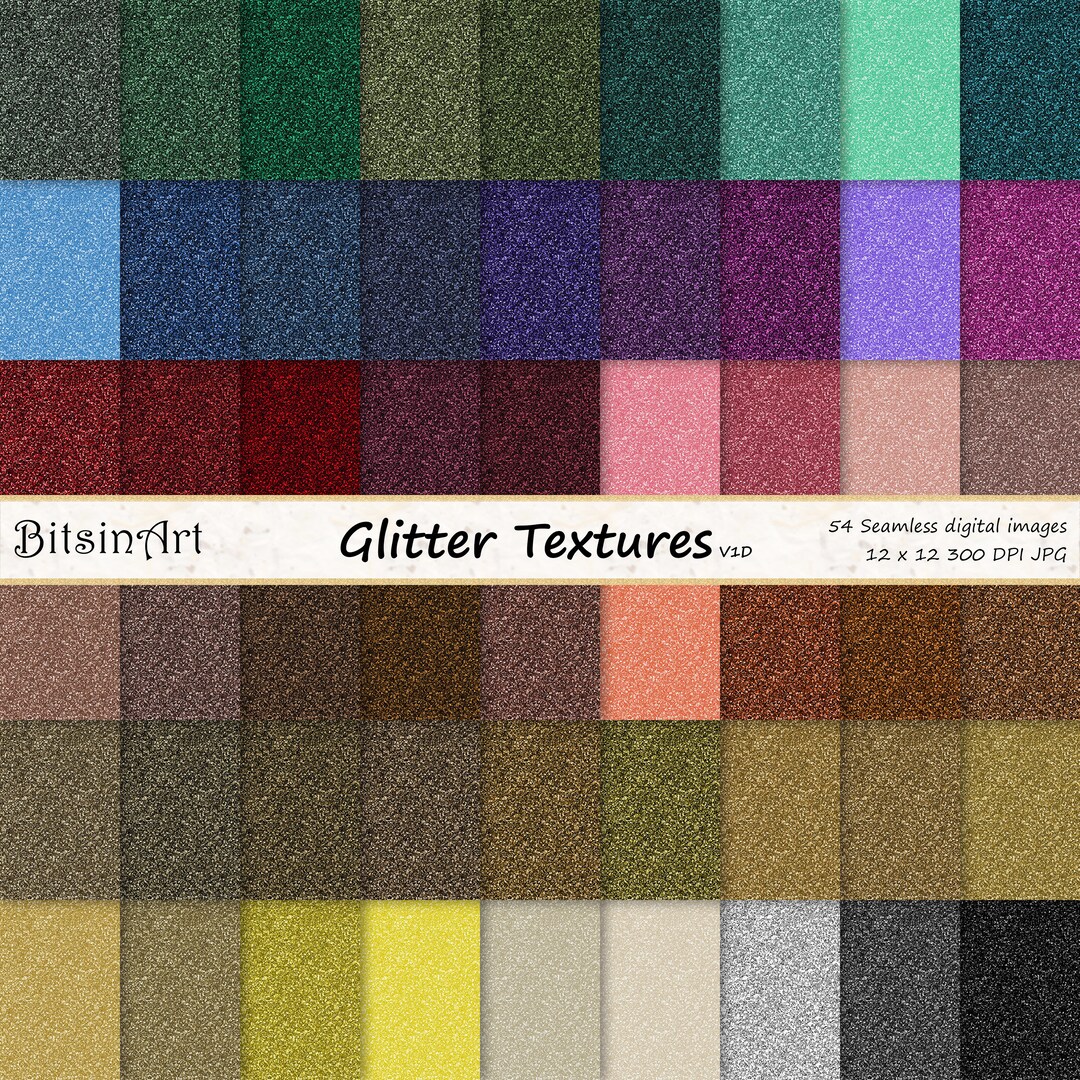Glitter Seamless Textures, Seamless Glitter Digital Paper, Shiny ...