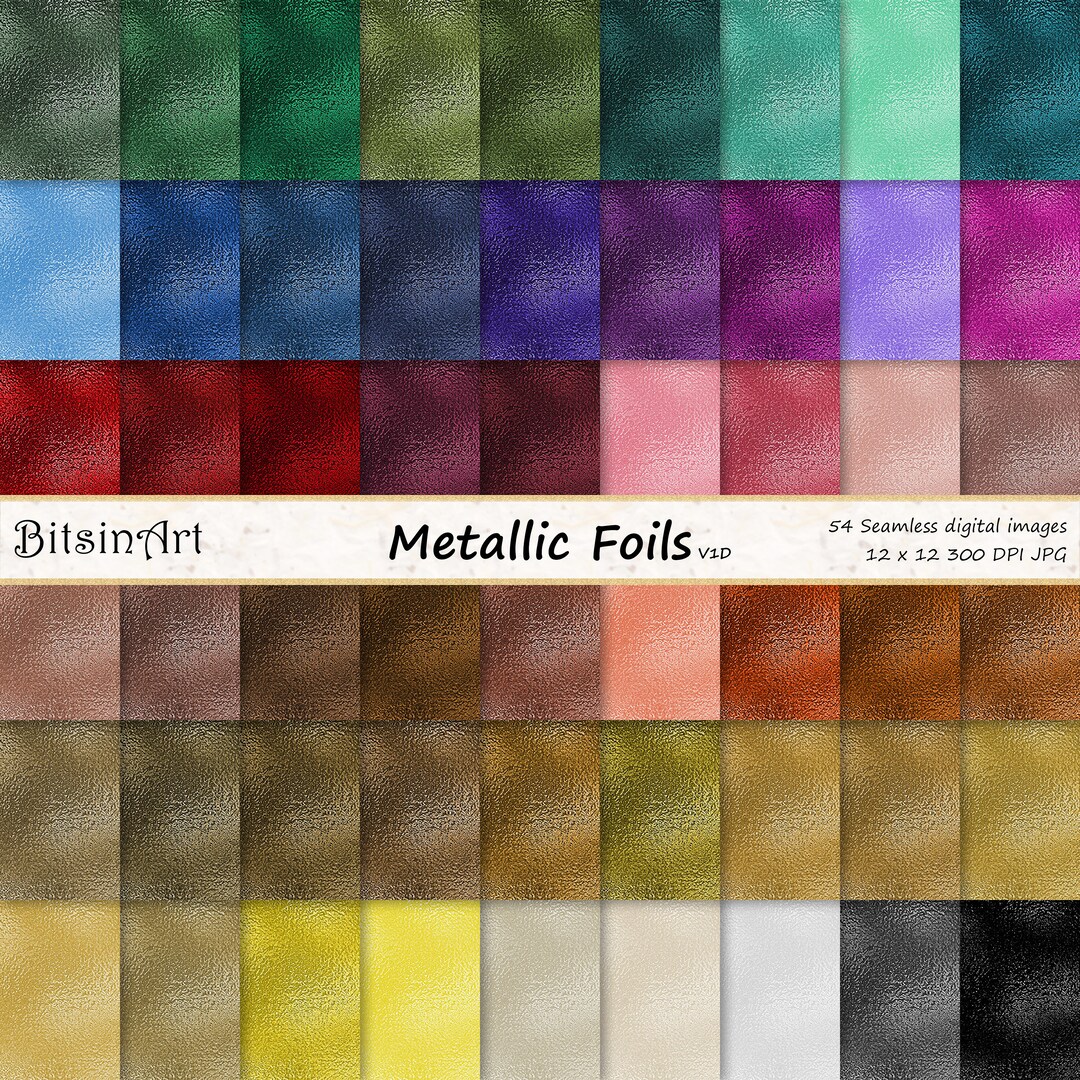 Metallic Foil Seamless Textures, Seamless Foil Digital Paper, Shiny ...