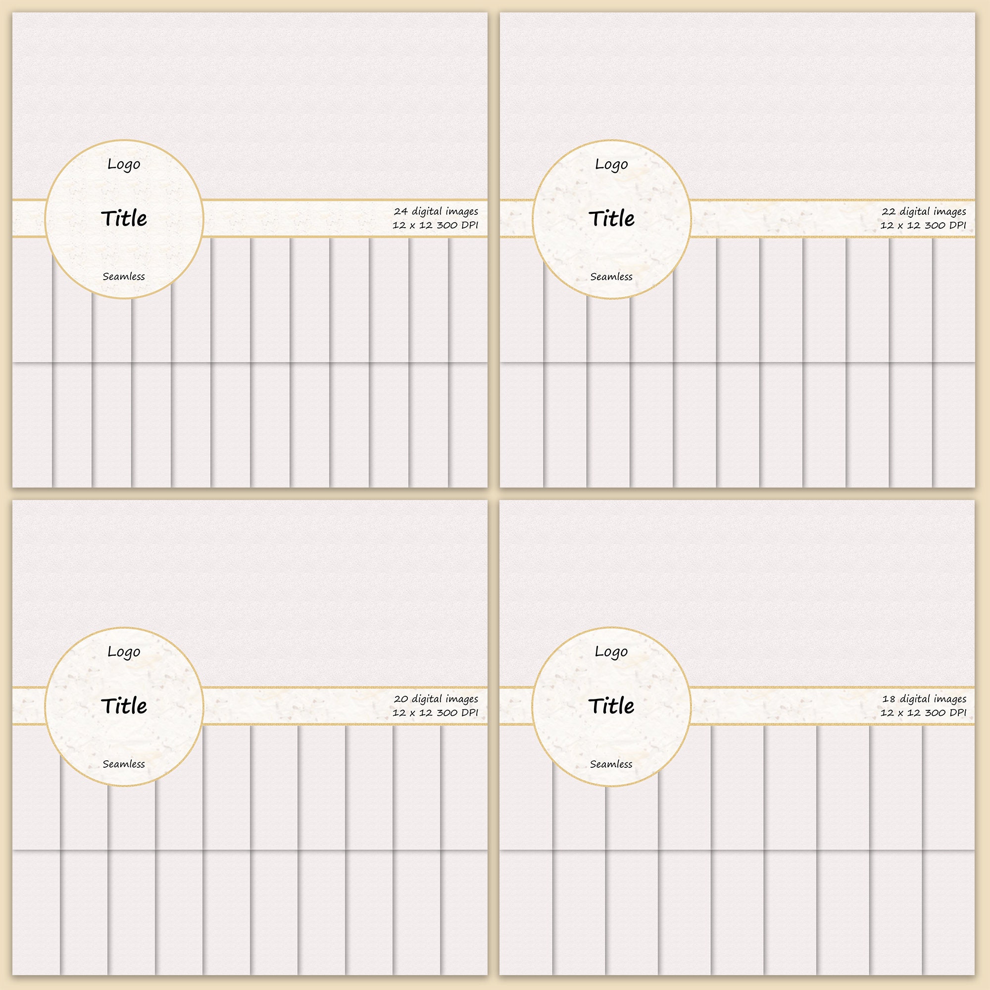Digital Papers Mockup Templates, Scrapbooking Kit Display Mockup, PSD ...