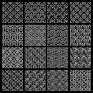 Damask Black and Silver Seamless Patterns, Seamless Damask Digital ...