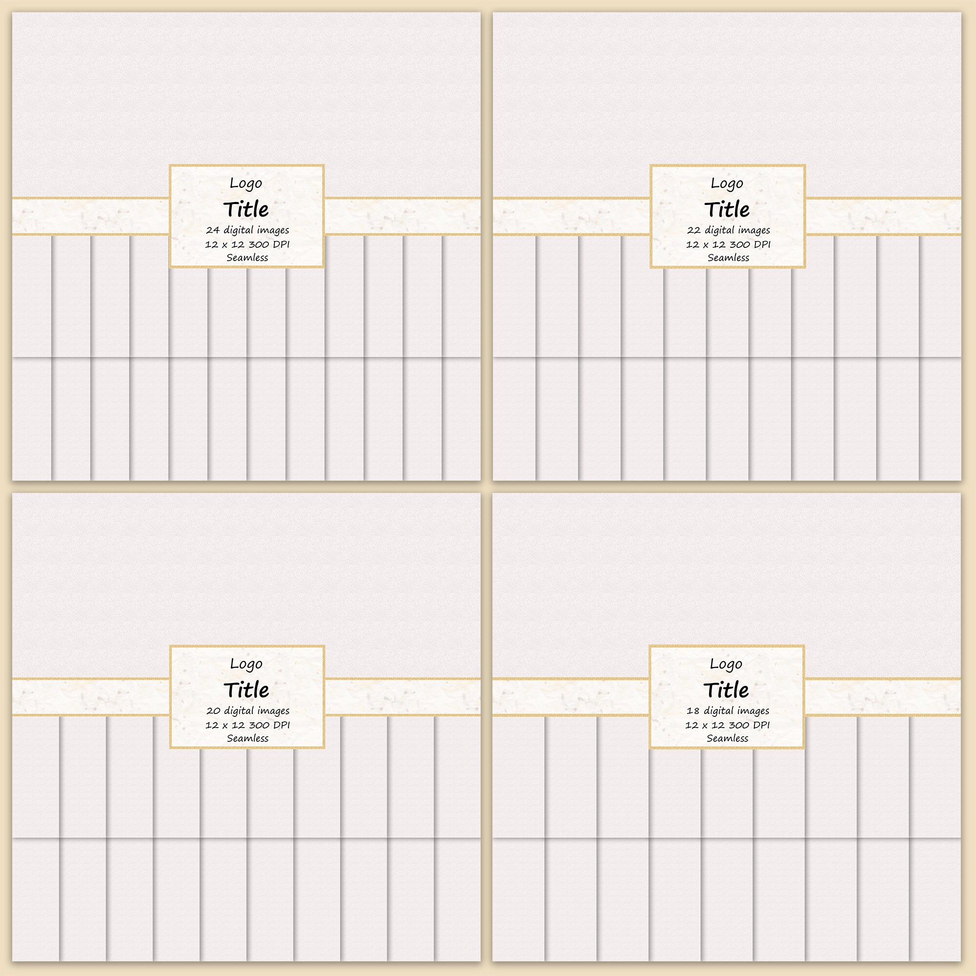 Digital Papers Mockup Templates, Scrapbooking Kit Display Mockup, PSD ...