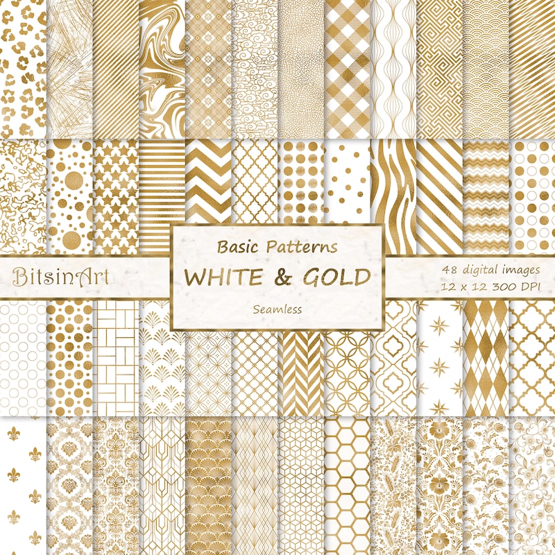 Gold Scrapbook Paper - Etsy