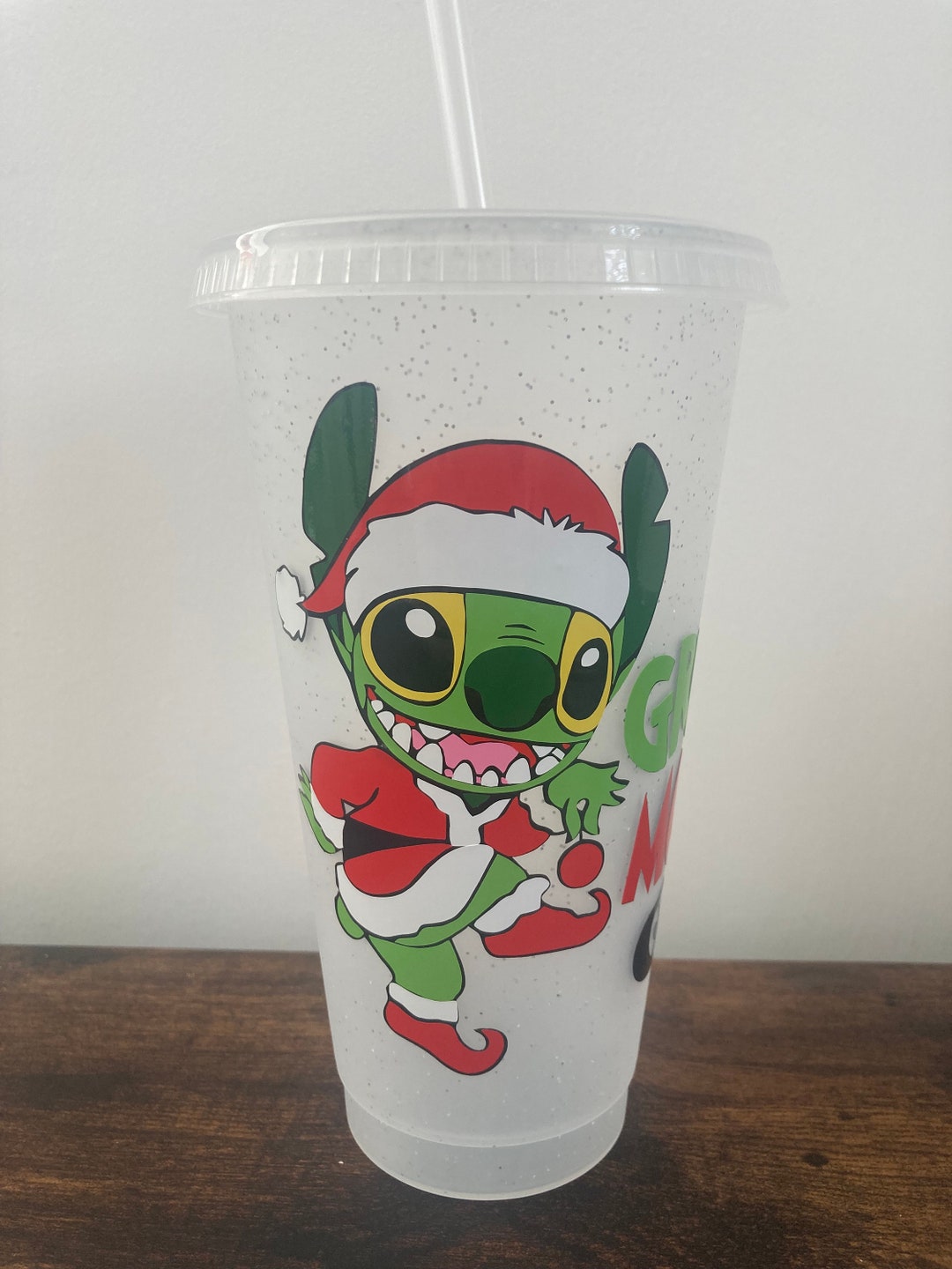Stitch the Grinch/christmas/24oz Cold - Etsy