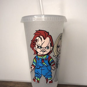 Chucky/bride of Chucky 24oz Cold Cup/personalised/drinks/tumbler - Etsy