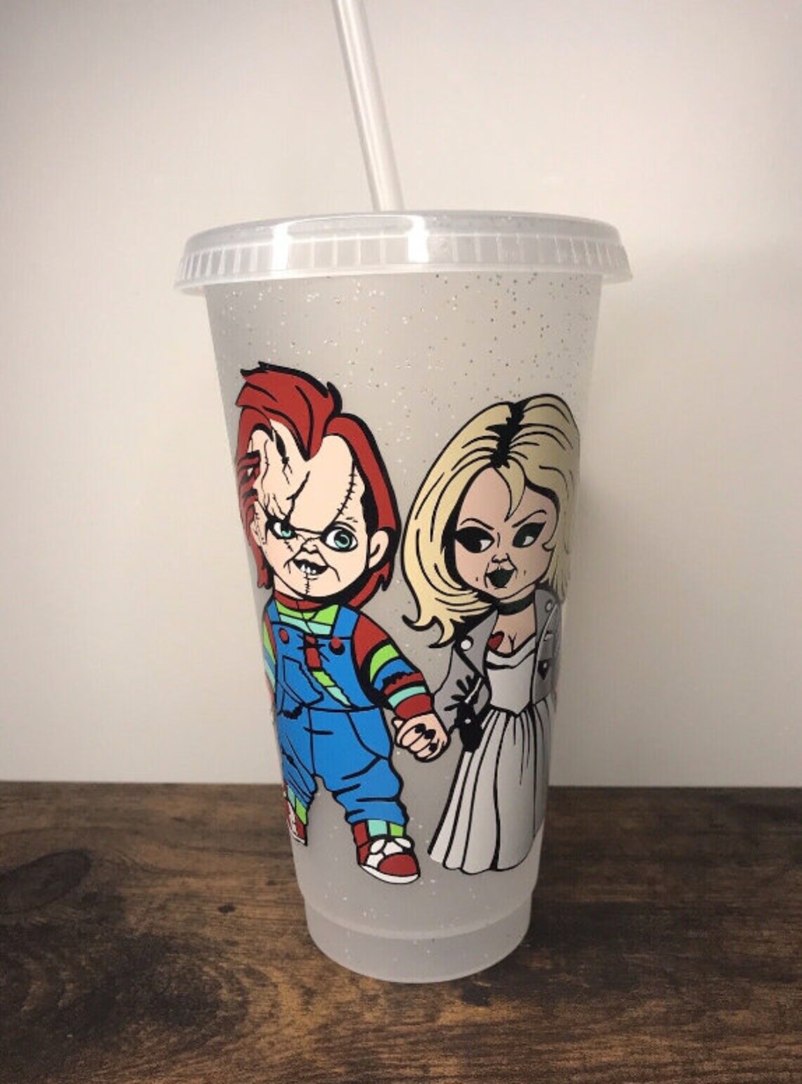 Chucky/bride of Chucky 24oz Cold Cup/personalised/drinks/tumbler - Etsy