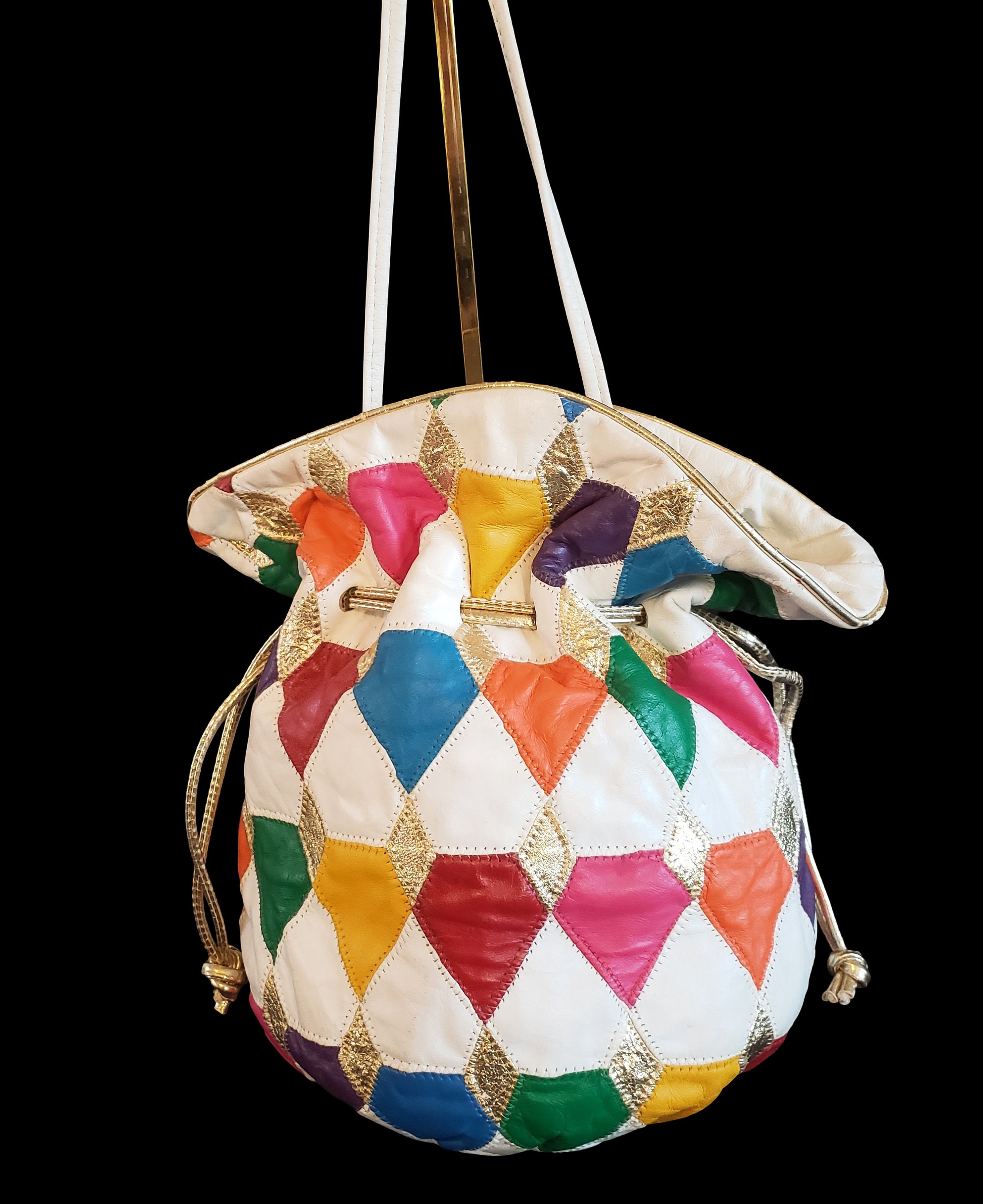 80er Jahre Bunte Patchwork Kordel Leder Geldbörse - Etsy.de