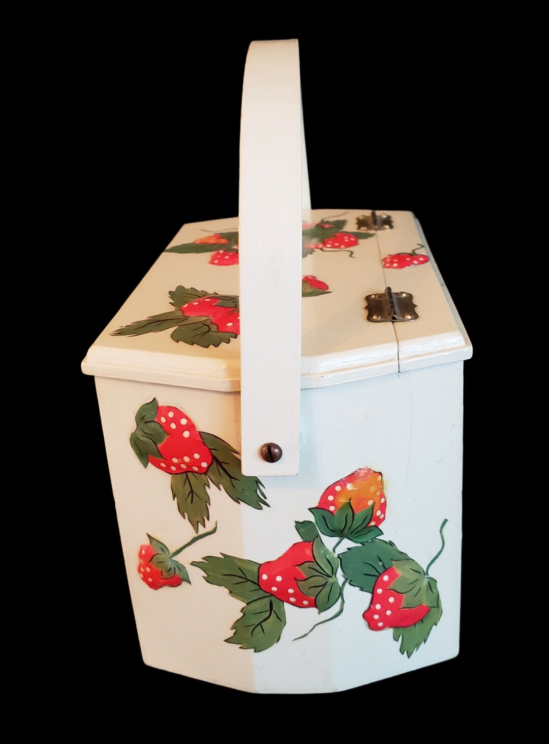 1960s Strawberry Embossed Picnic Basket Purse - Caro Nan Inspired - Etsy