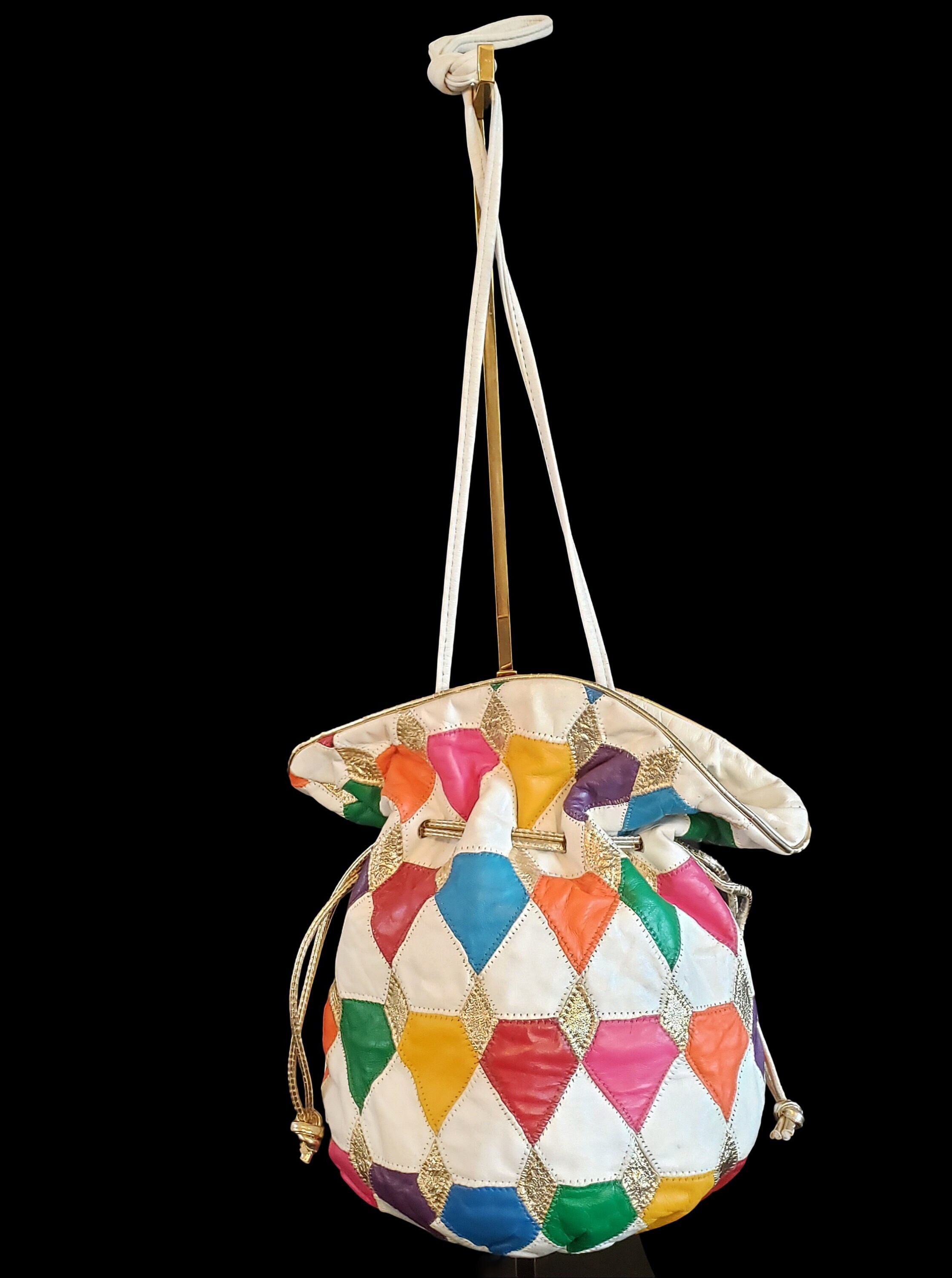 80er Jahre Bunte Patchwork Kordel Leder Geldbörse - Etsy.de