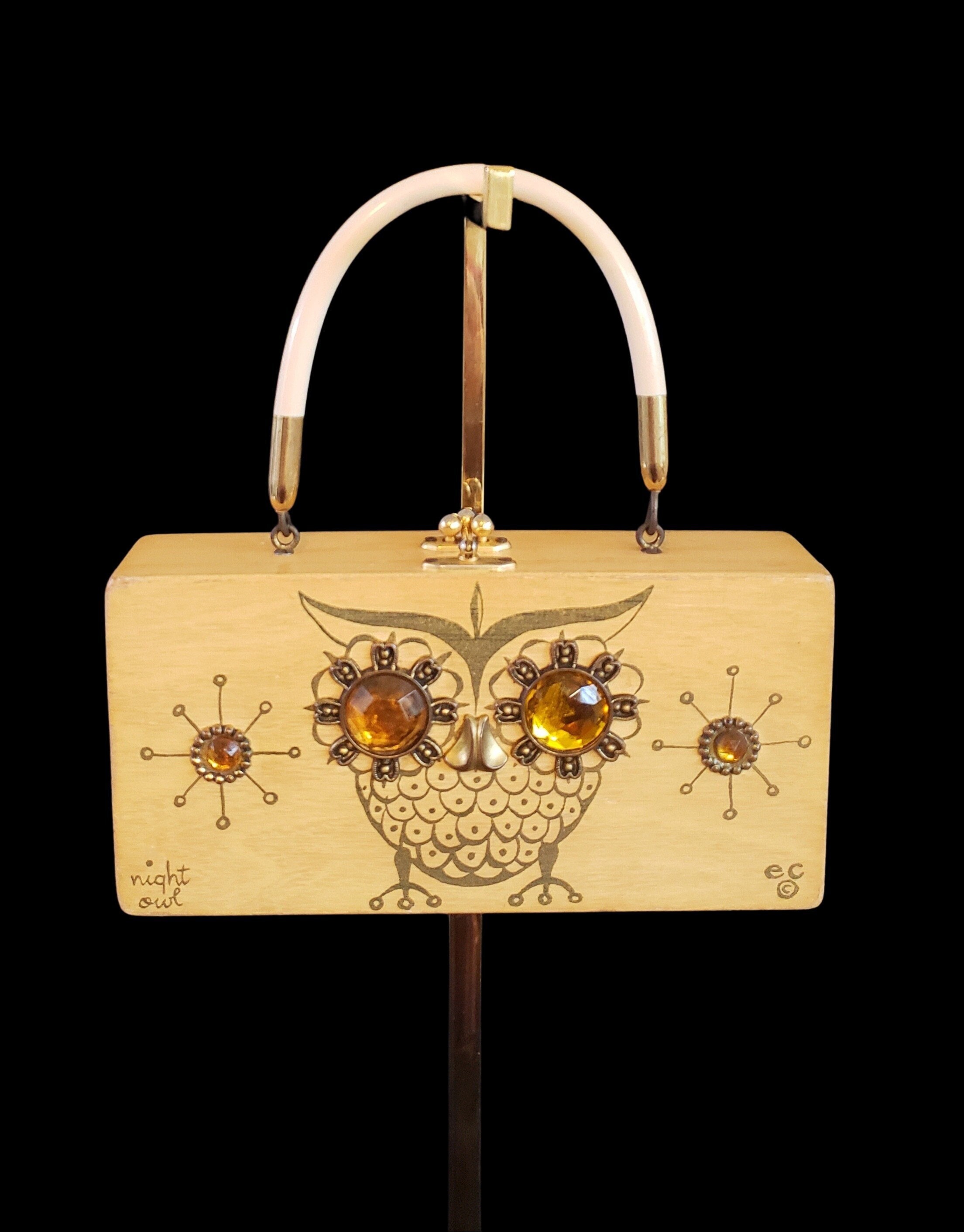 1967 Enid Collins of Texas Night Owl - Mini Box Purse - Etsy