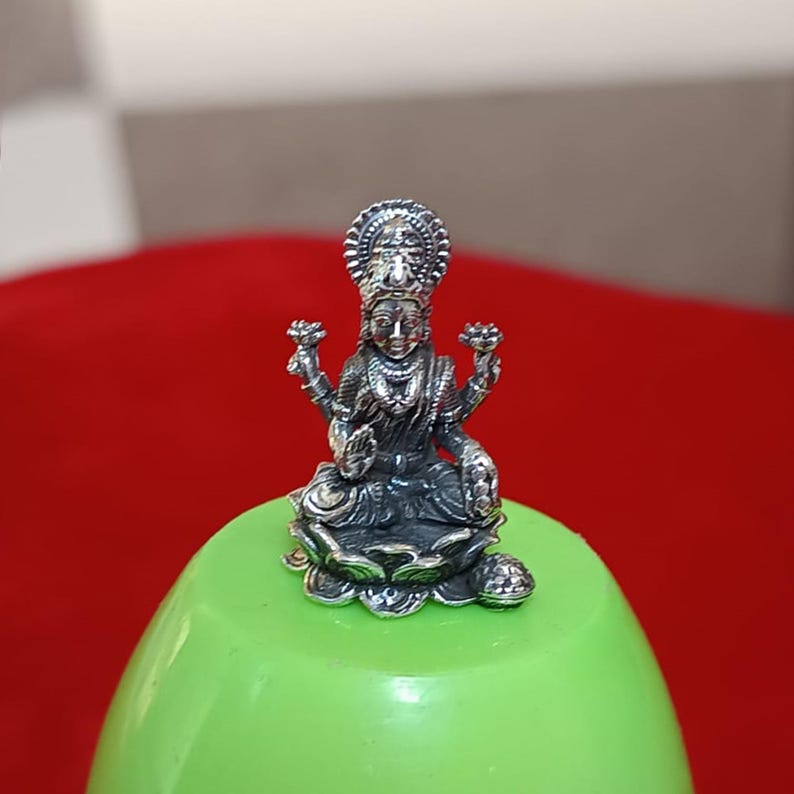 Solid Silver Ganesha Statue, Mini God Idol, Gift - Etsy UK