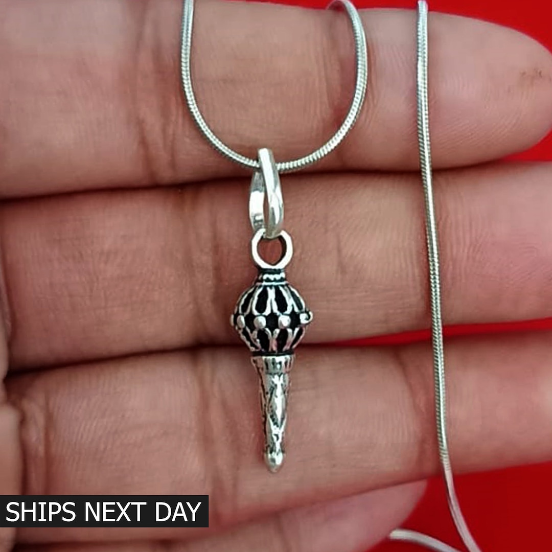 925 Sterling Silver Hanuman Gada Pendant, Hanuman Gada Locket for Men ...
