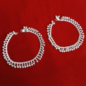 Pure 925 Silver Indian Anklet, Traditional Jingle Bells Payal - Etsy