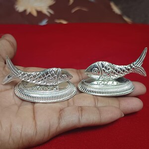 925 Sterling Silver Hindu Religious Lord Vishnu Fish Statue, Home ...