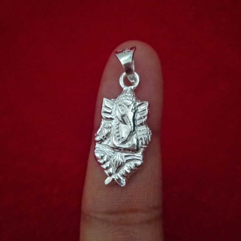 Lord Ganesh Pendant, 925 Sterling Silver Necklace, Silver Ganesh ...