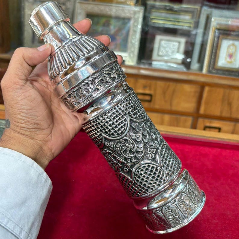 925 Sterling Silver Water Bottle, Drinking Utensils, Hallmarked Pure ...