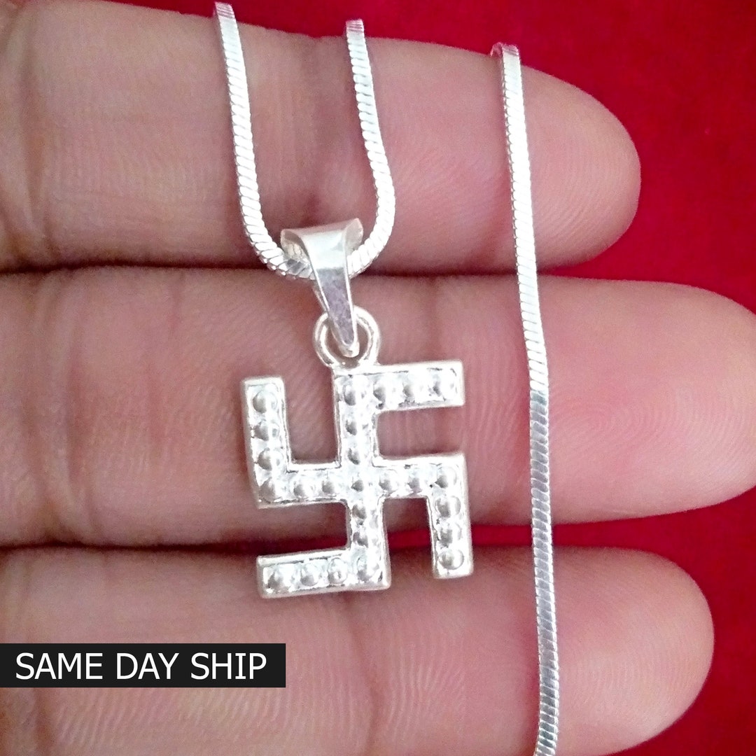 Spiritual Swastik Symbol Silver Pendant for Men and Women Spiritual ...