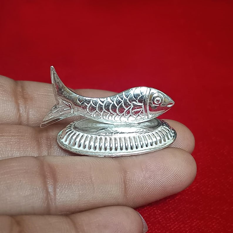 Pure Silver Fish Idol Statue - Hindu Pooja Article - Etsy