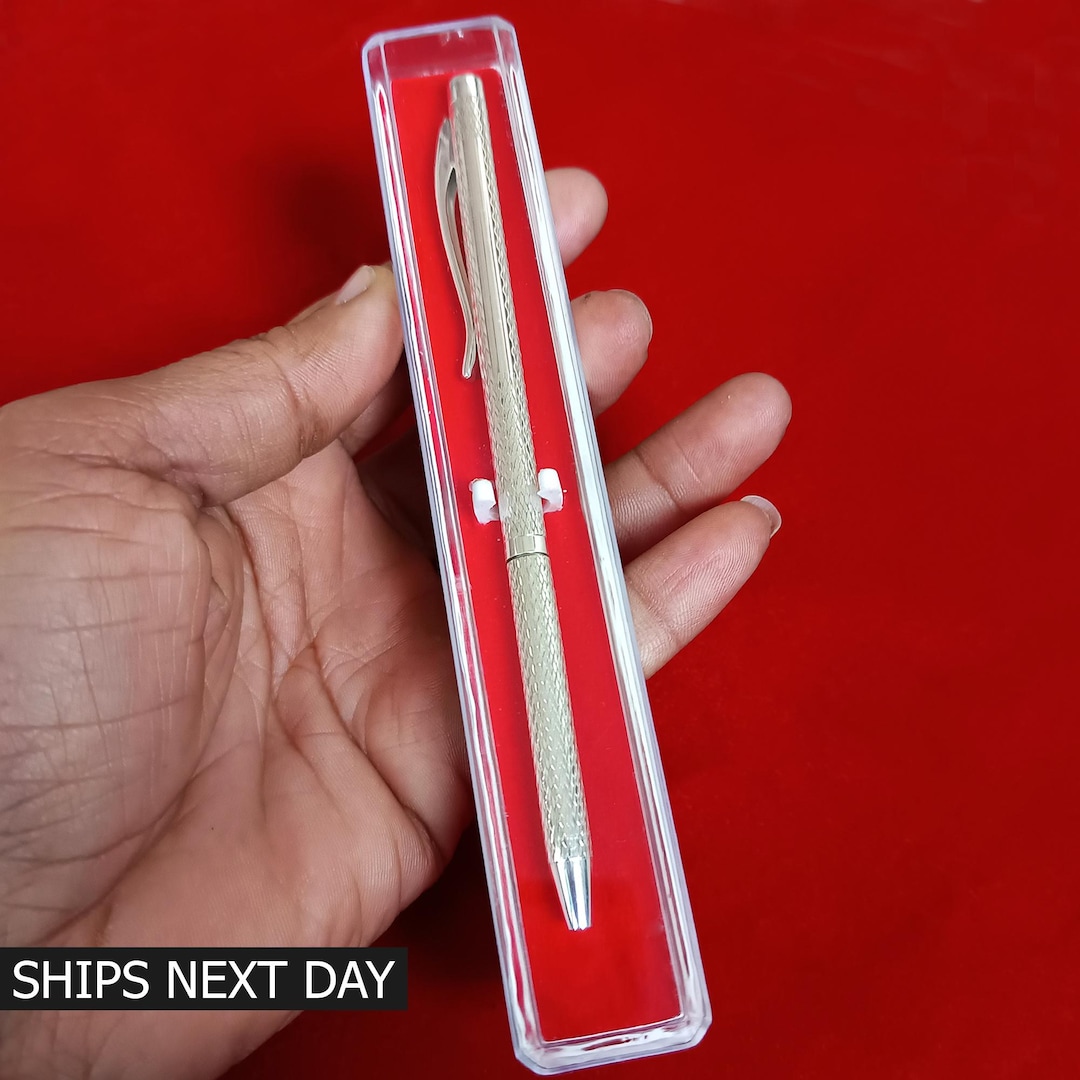 Pure Silver Ballpoint Pen, Luxury Writing Pen Personalized Perfect Gift ...