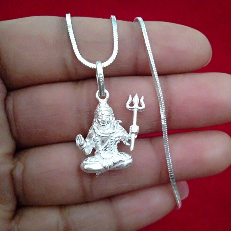 925 Sterling Silver Lord Shiva Pendant, Indian God Pendant, Shiva ...