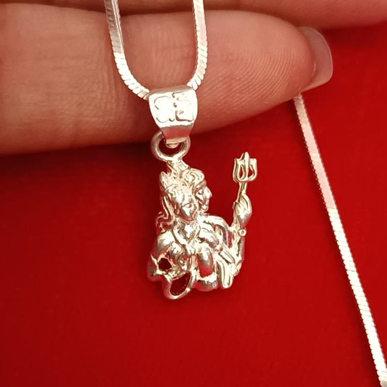 Sterling Silver Shiva Parvati Pendant, Trishula Locket - Etsy