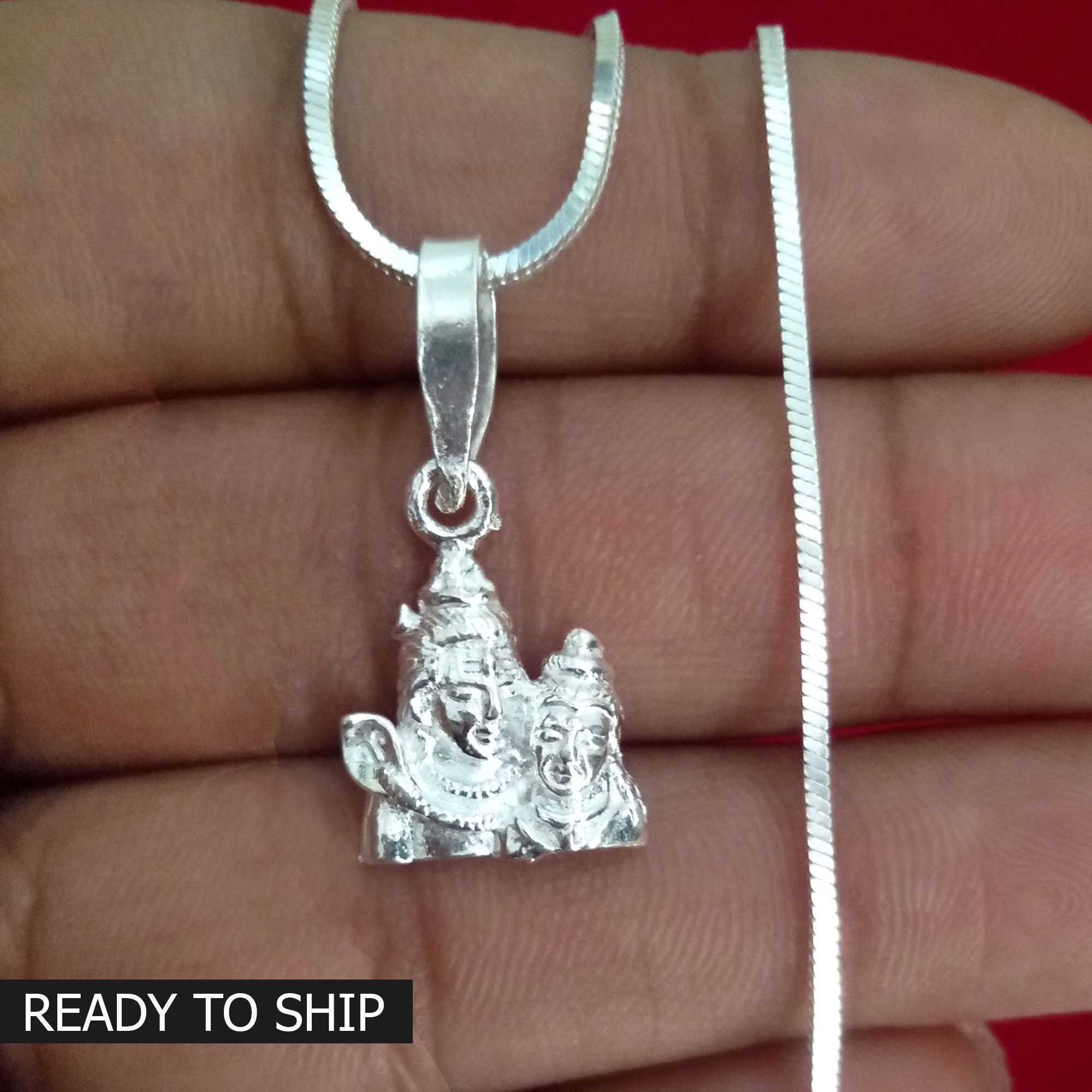 Sterling Silver Lord Shiva Pendant, Shiva Shakti Pendant, Hindu Idol ...