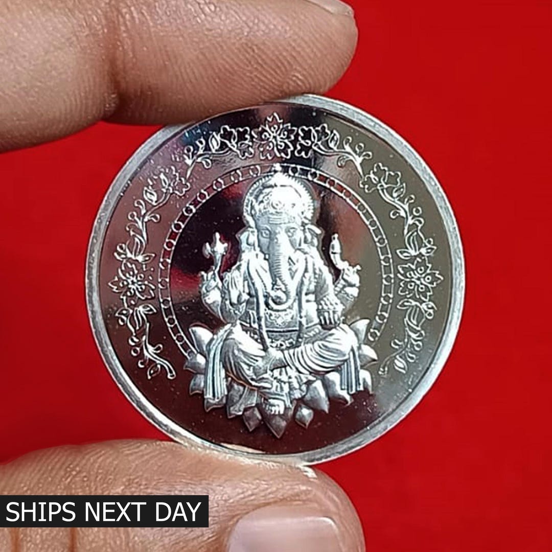 999 Silver Ganesh Coins Return Gift for All Occasion - Etsy
