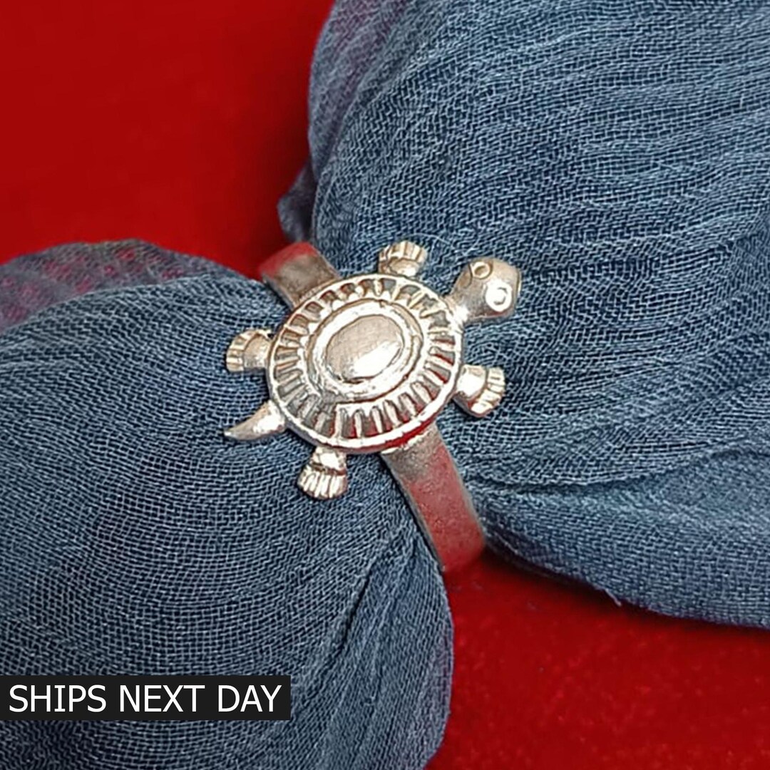 Tortoise 925 Sterling Silver Ring - Turtle Promise Ring Handmade ...