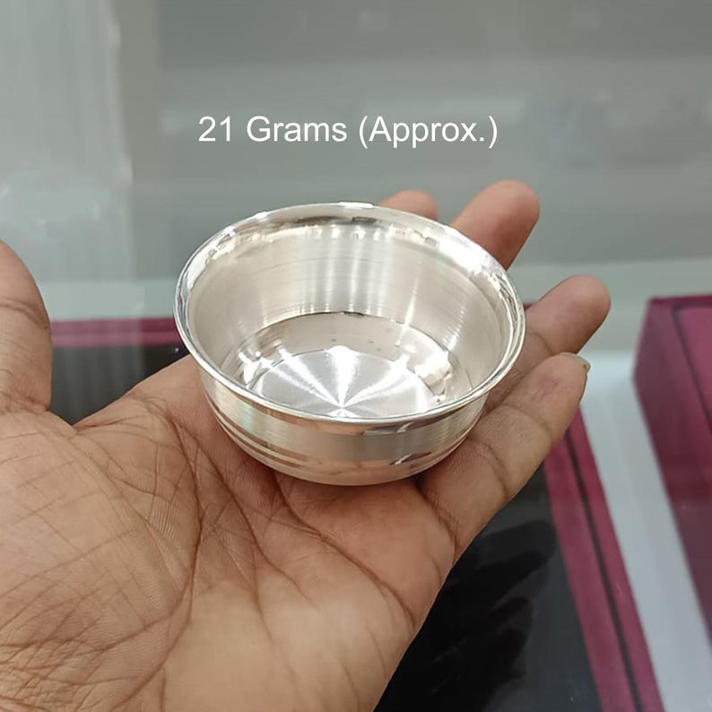 999 Pure Silver Baby Bowl and Spoon Set - Annaprasana Ceremony Utensils ...