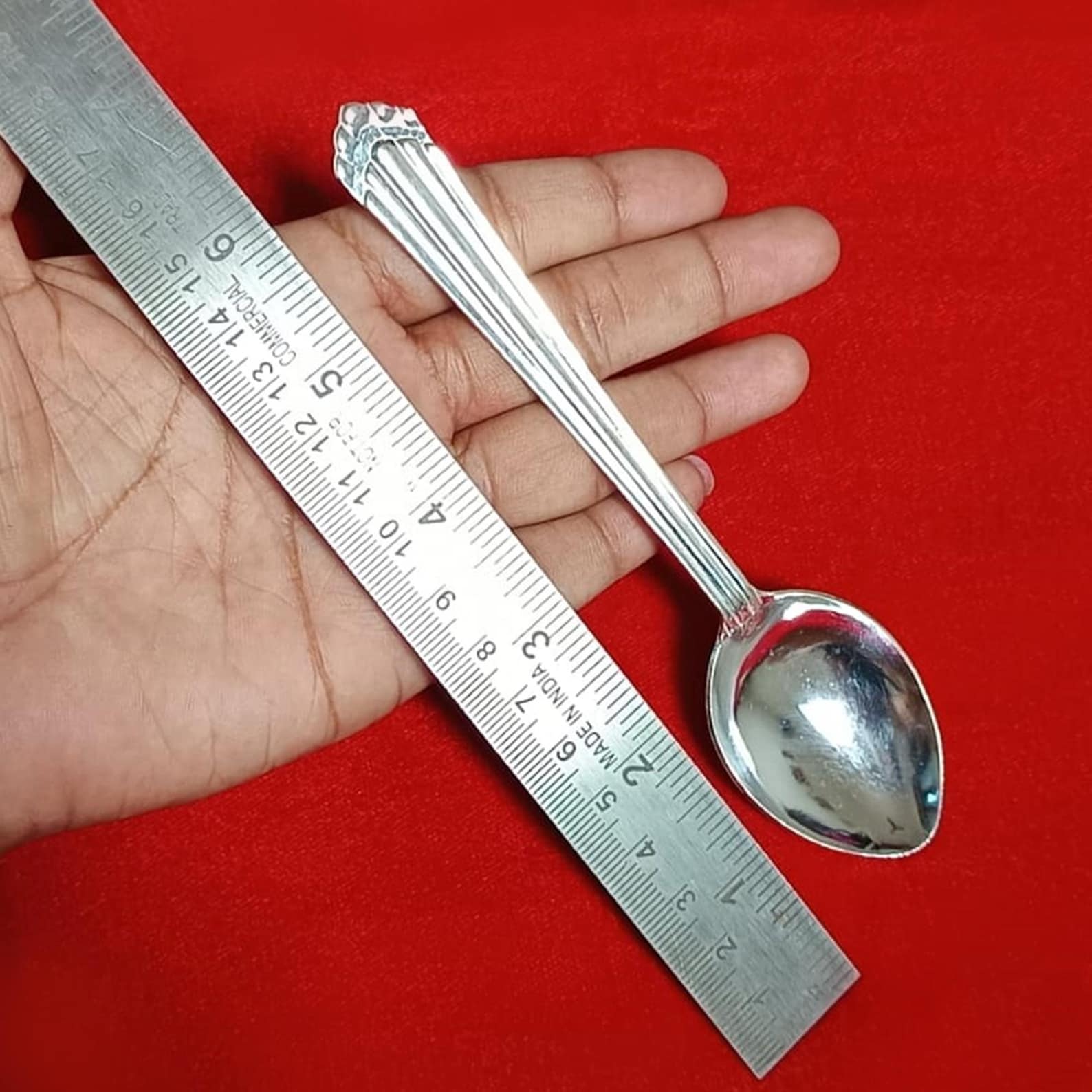 999 Pure Silver Handmade Dinner Set Silverware Utensils Gift 10" Inch ...