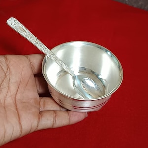 999 Pure Silver Handmade Dinner Set, Baby Dining Utensils - Etsy