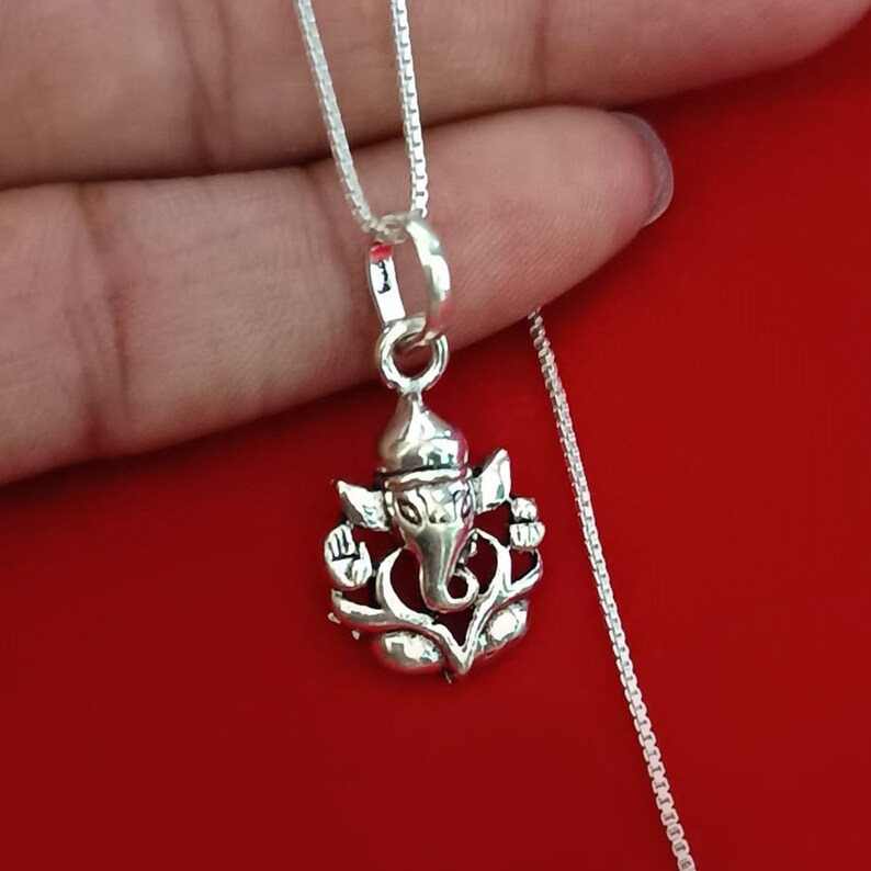Sterling Silver Lord Ganesh Pendant, Spiritual Necklace - Etsy