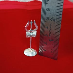Pure Silver Lord Shiva Trishul Idol, Shiva Figurine, Divine Altar ...