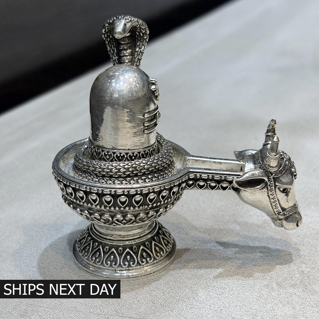 925 Sterling Silver Shivling Shiva Lingam Home Temple Article - Etsy