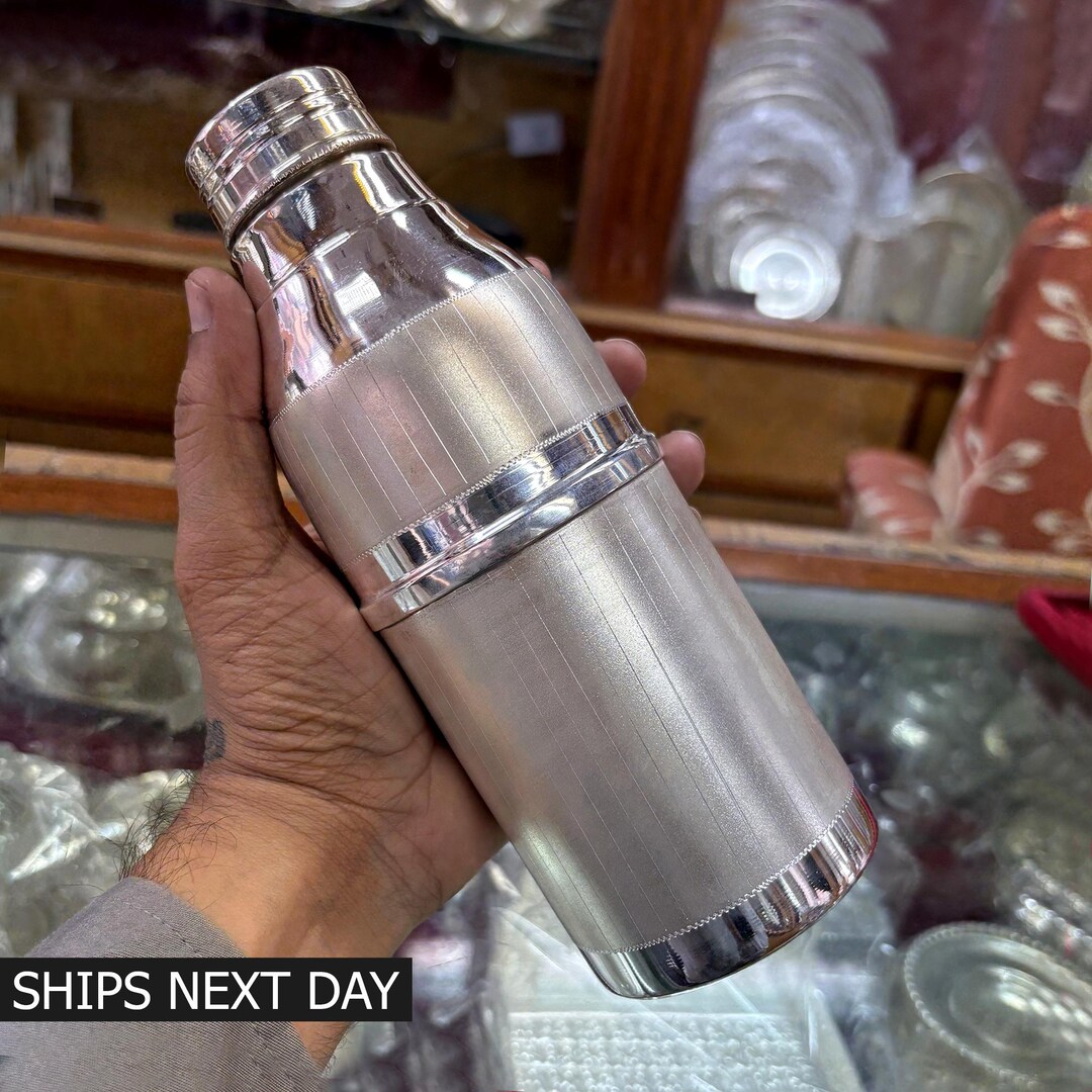Pure 999 Fine Silver Water Bottle (550ml) - Etsy