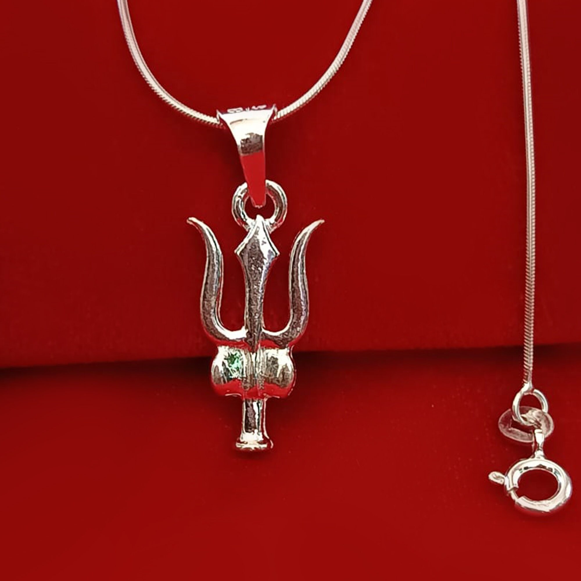 Lord Shiva Trishul Pendant for Men and Women, 925 Sterling Silver ...