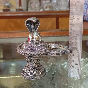 925 Sterling Silver Shivling, Shiva Lingam for Pooja, Silver Jaldhari ...