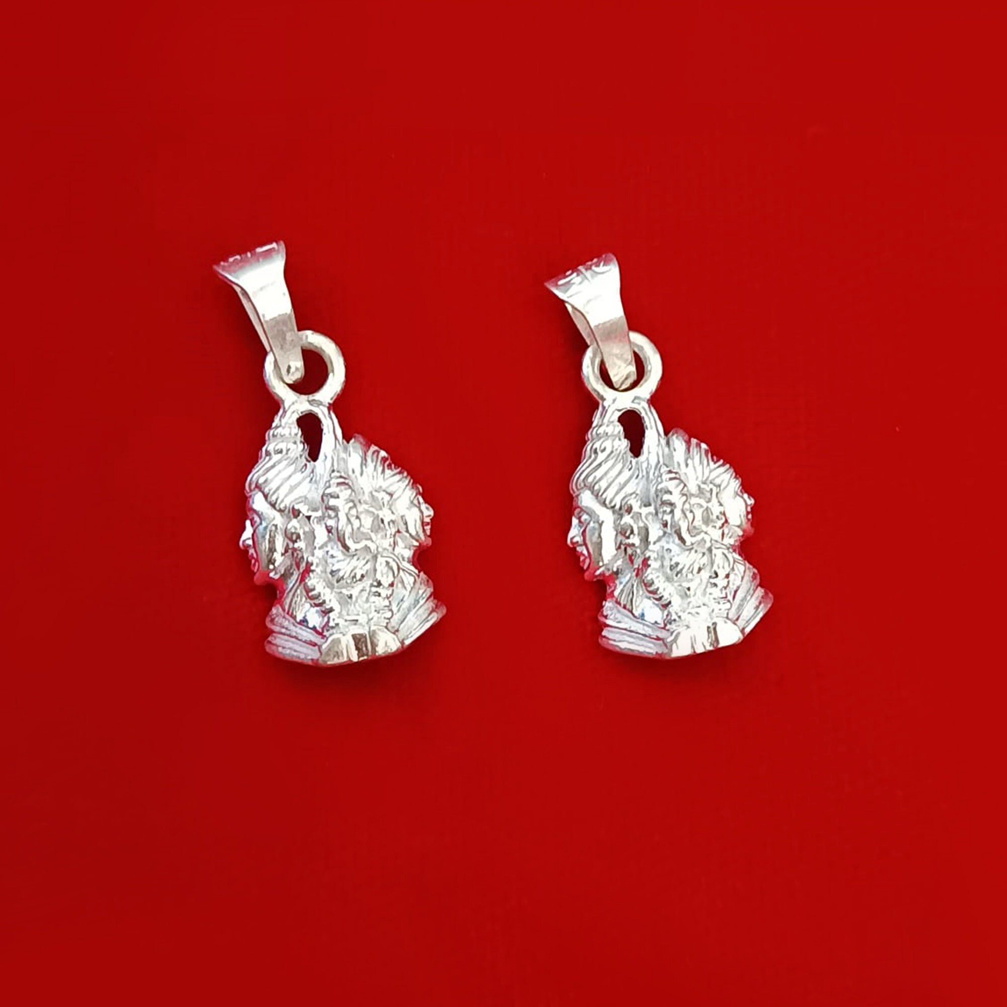 Sterling Silver Lord Shiva Parvati Pendant, Spiritual Locket Necklace ...
