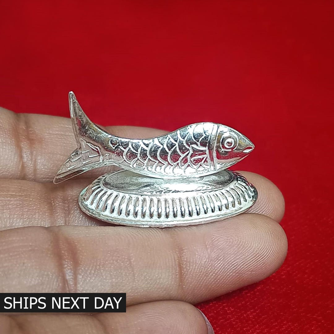 925 Silver Fish Idol, Hindu Vishnu Matasya Avatar, Home Pooja Art - Etsy