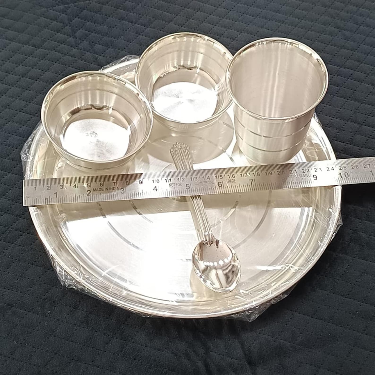 999 Pure Silver Handmade Dinner Set Silverware Utensils Gift 10" Inch ...